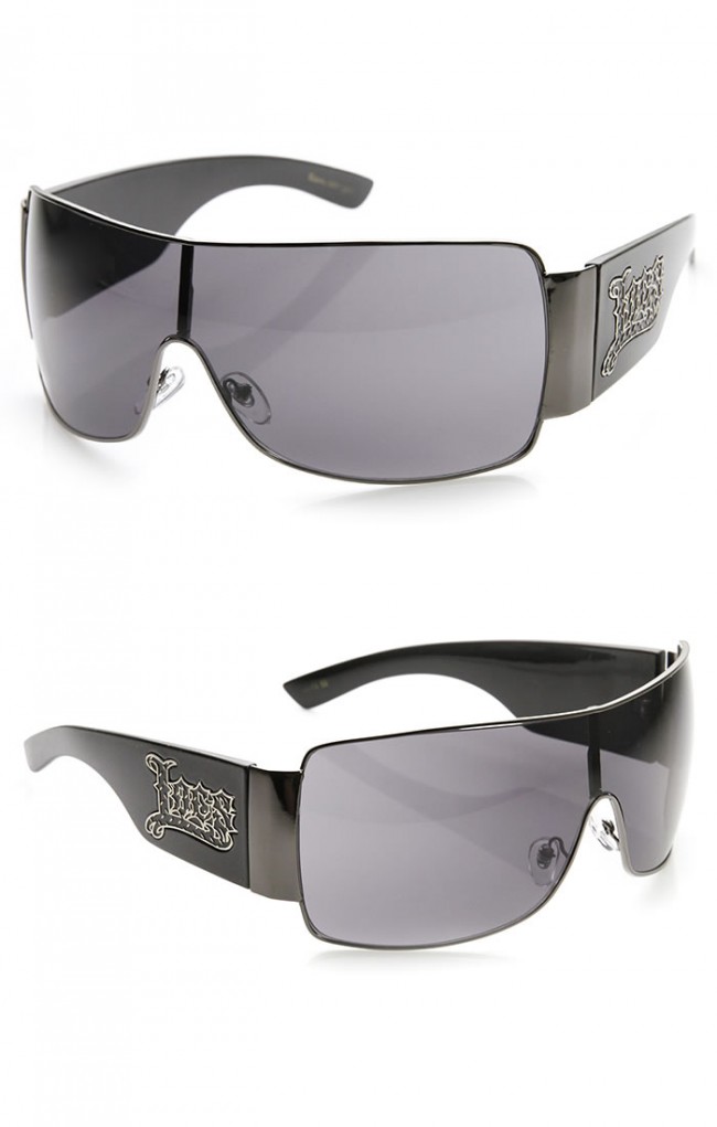 Locs Hardcore Shades Large Oversized Shield Lens Thug Gangsta Sunglasses