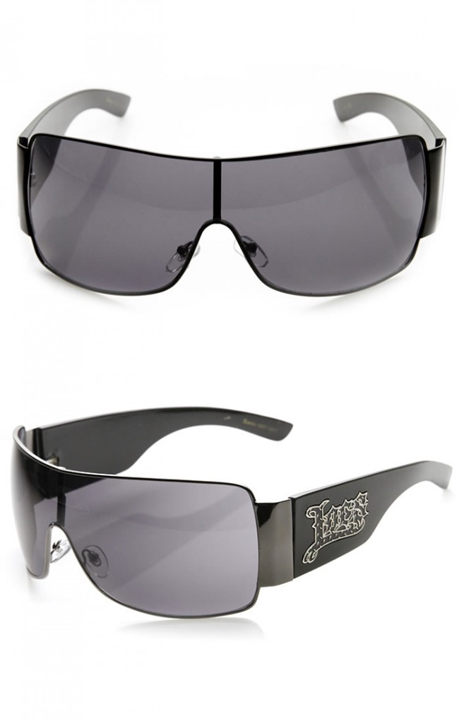 Locs Hardcore Shades Large Oversized Shield Lens Thug Gangsta Sunglasses